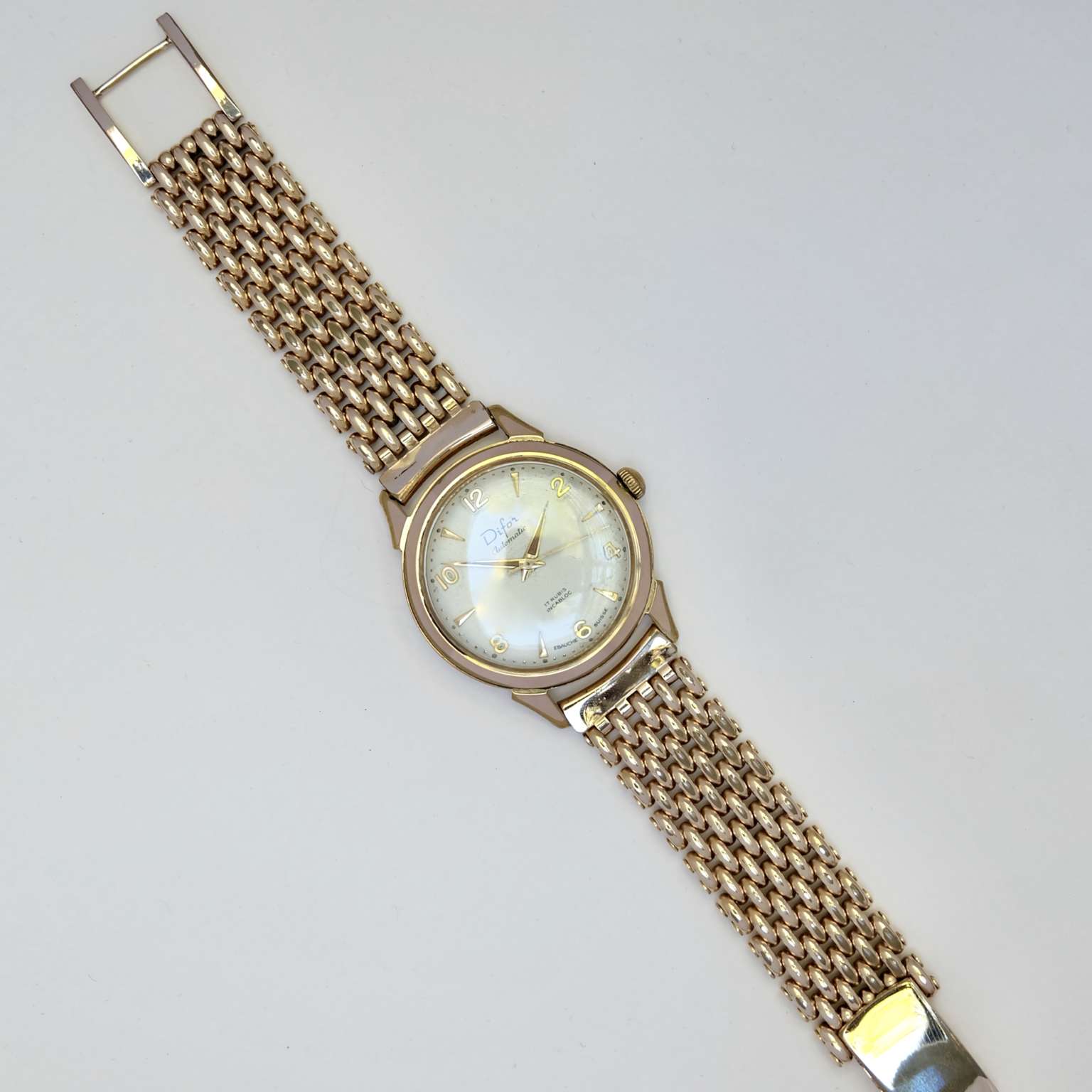 Difor Automatique, Beads of Rice • Cafe Noir - Les montres vintage