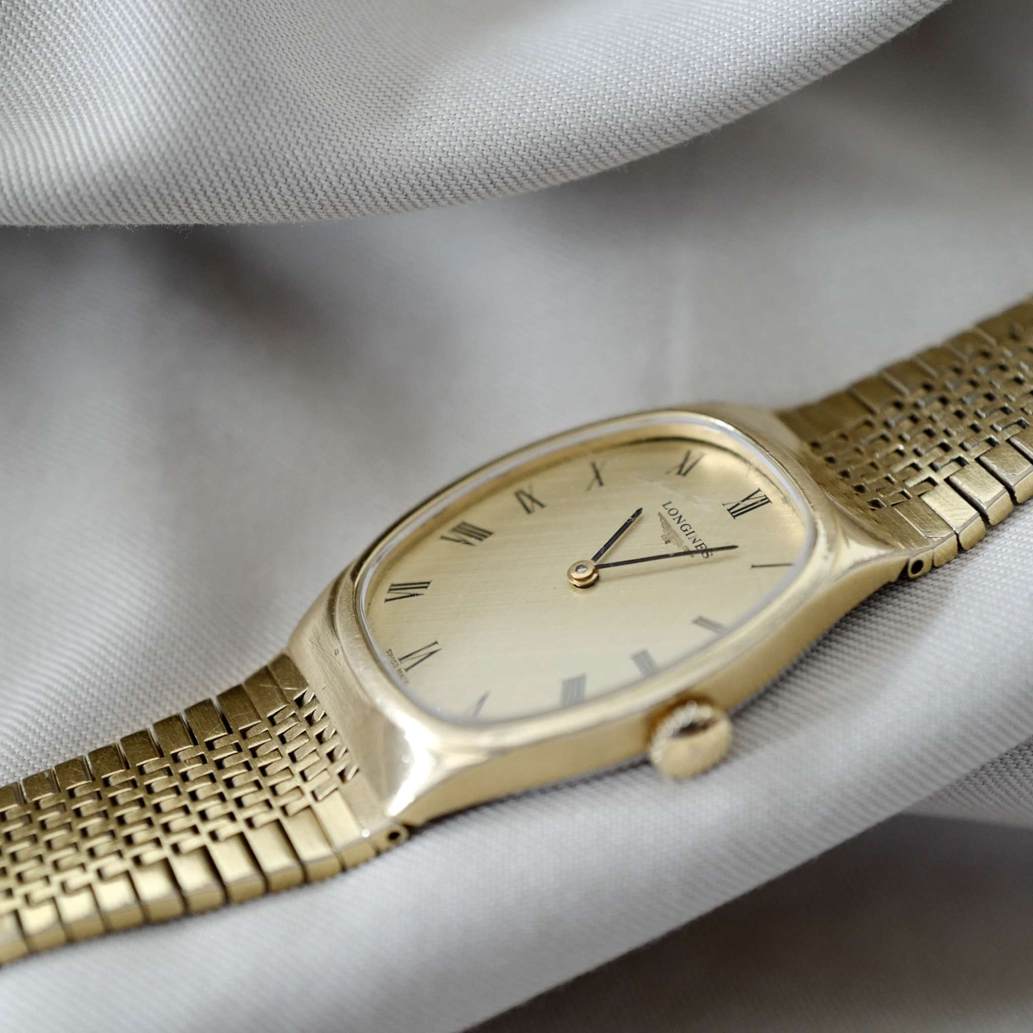 Longines ' Ellipse vintage ' dorée • Longines mécanique vintage