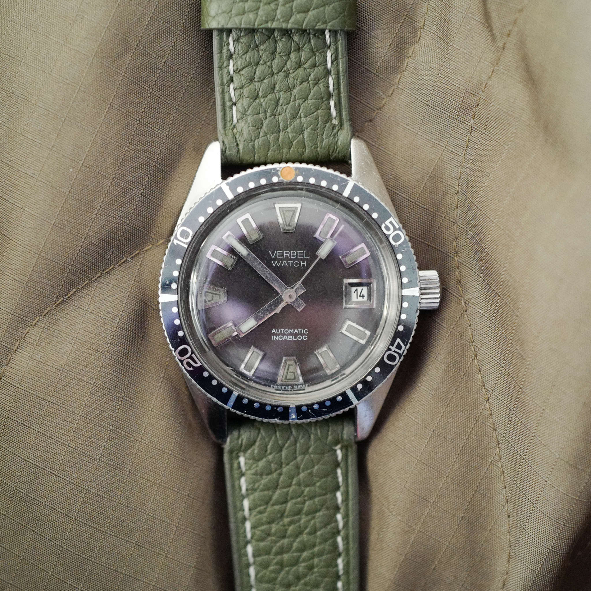 VERBEL "Skin Diver" (vintage 1970's) • Café Noir Montres