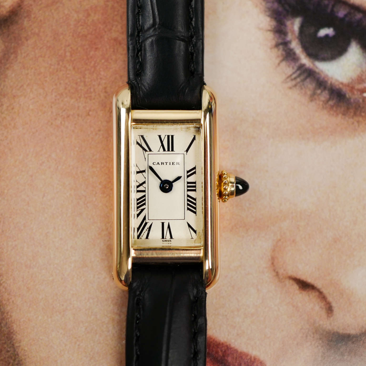 CARTIER Mini-Tank "Or Jaune" • Réf. 828004 • Cafe Noir - Les montres